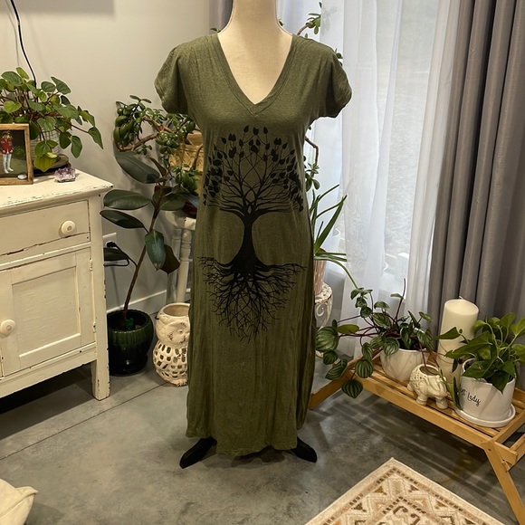 Dresses | Boho Tree Of Life Maxi Dress | Poshmark